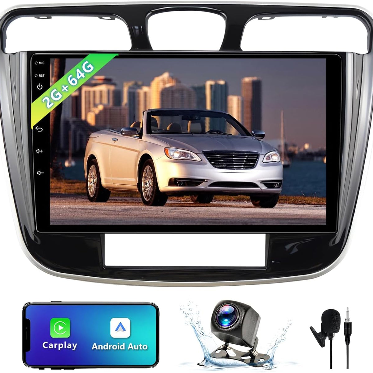 Android 13 Car Stereo for Chrysler 200 2011 -2014 with Wireless CarPla ...
