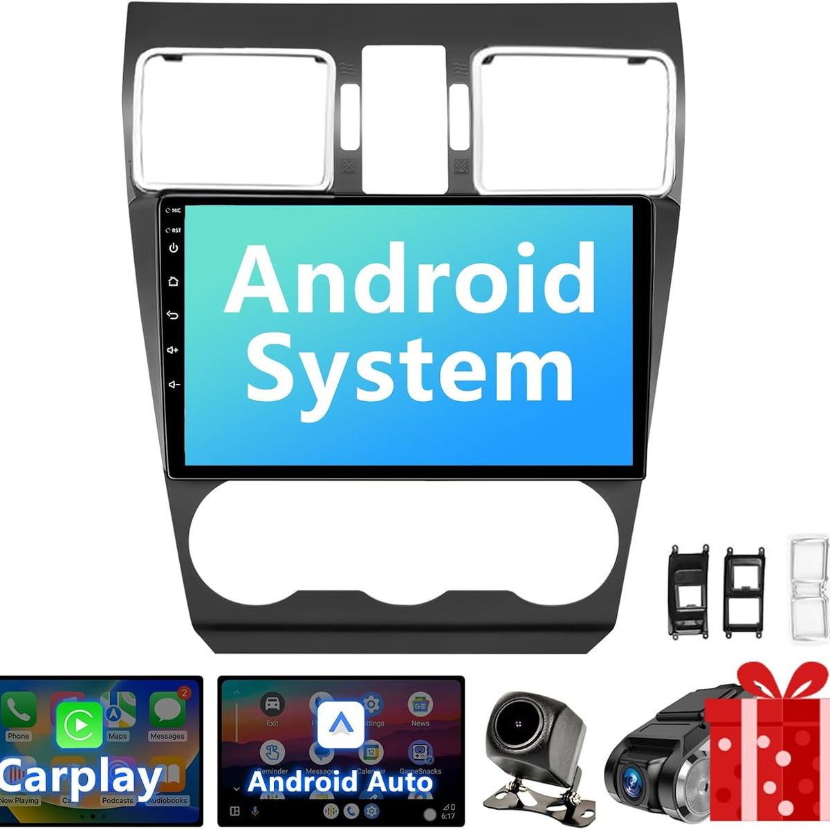 Android 13 Car Stereo for 2016-2018 Subaru Forester, WRX, Impreza, and ...