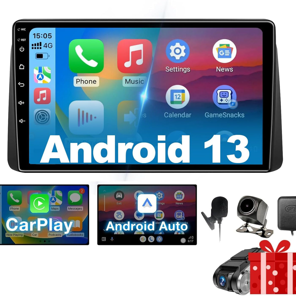 Android 13 Car Stereo for 2013-2016 Dodge Grand Caravan and Chrysler T ...