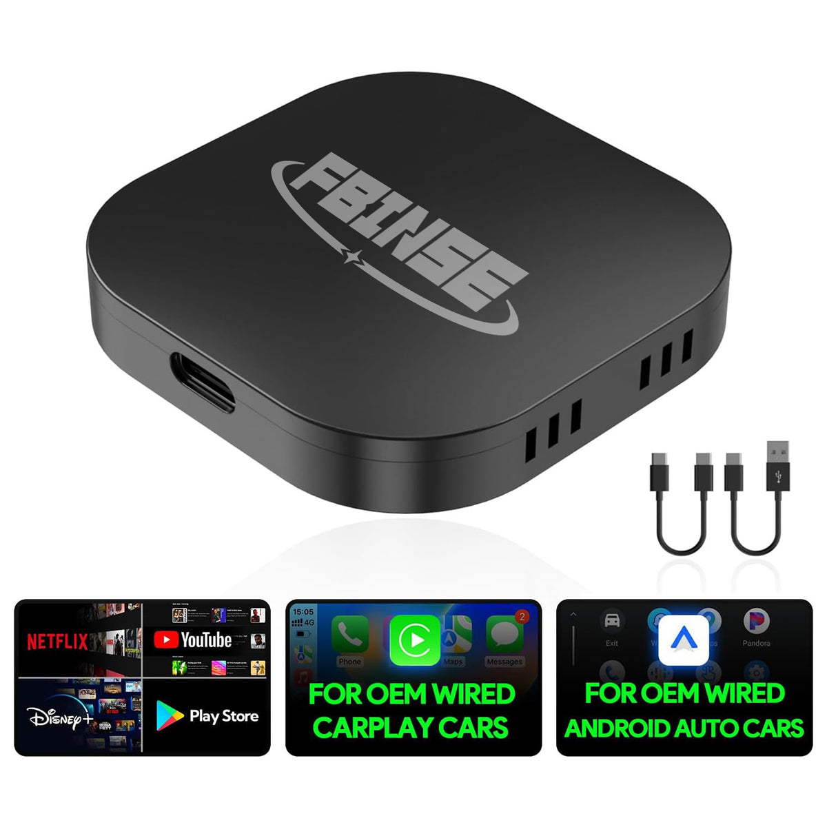 CarPlay AI Box Supports Car with Factory Wired CarPlay/Android Auto ...