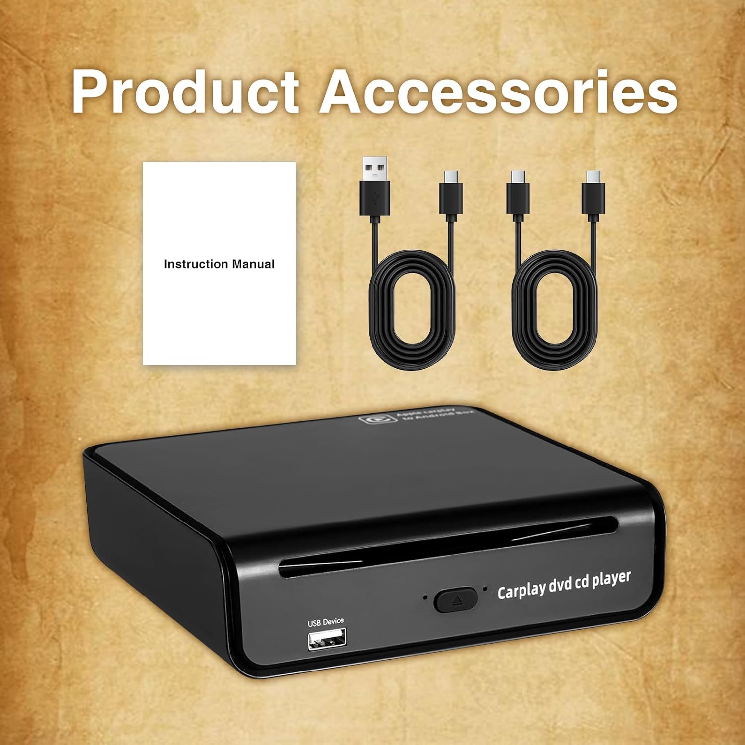 CarPlay CD Player Supports Wireless CarPlay/Android Auto for Car with ...